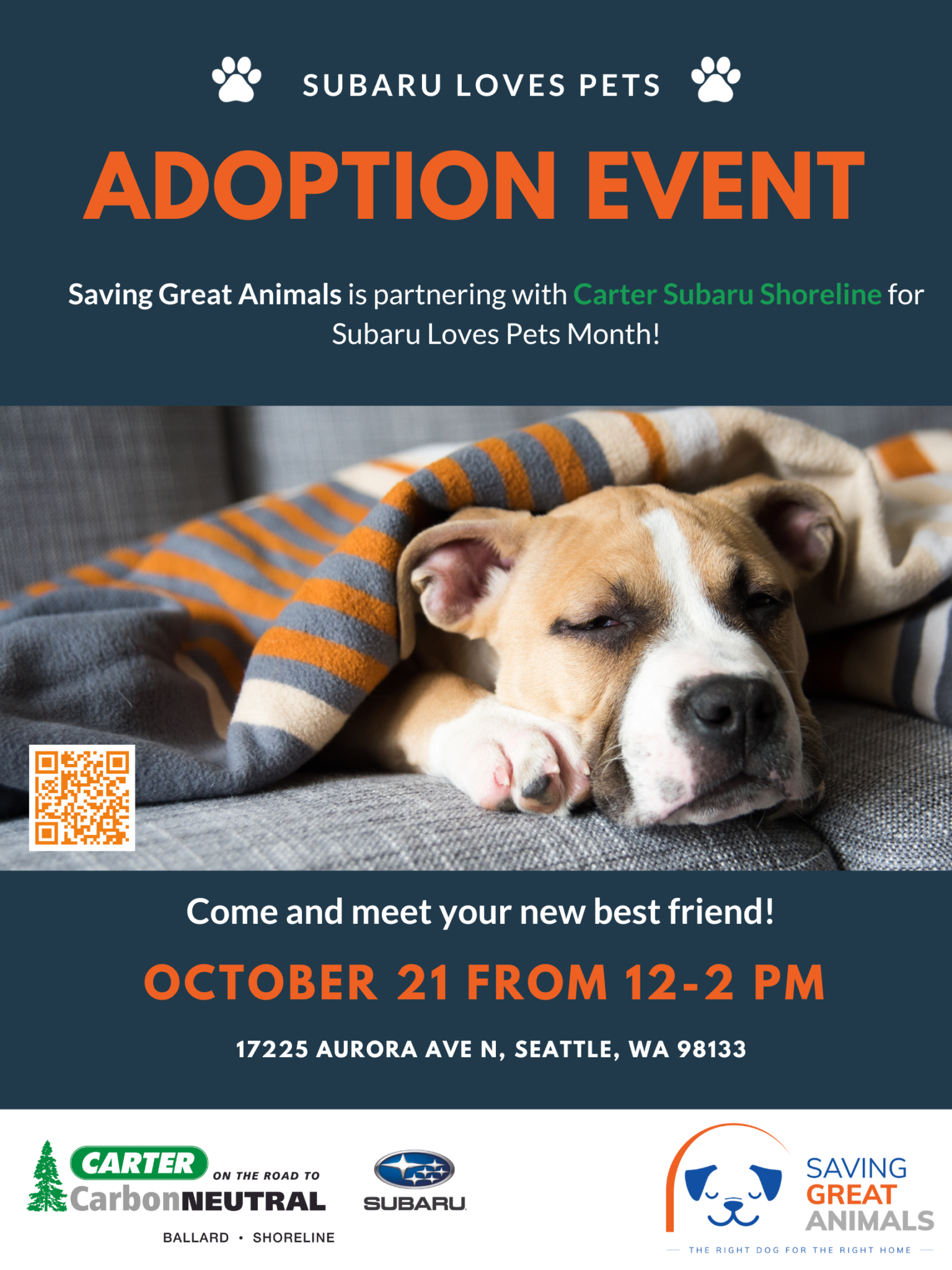 ‘Subaru Loves Pets’ Adoption Event – Saving Great Animals